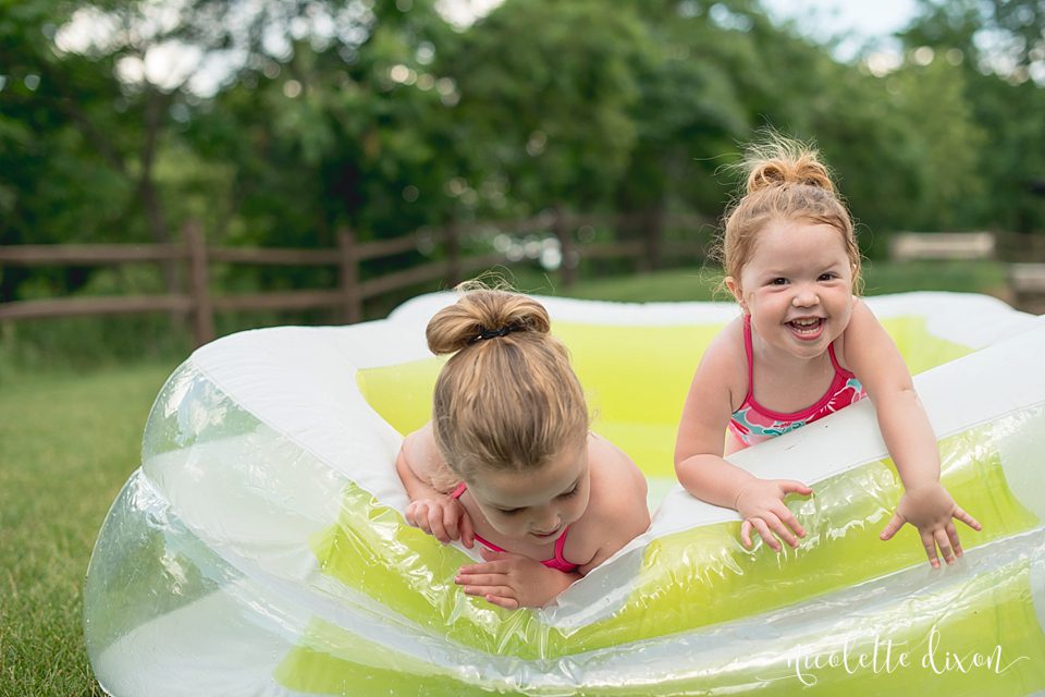 Child Photographer Pittsburgh | At Home Kid Photography | Swimming